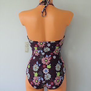 Anne Cole | Swim | Anne Cole Nwt Shirred Floral One Piece Swimsuit ...